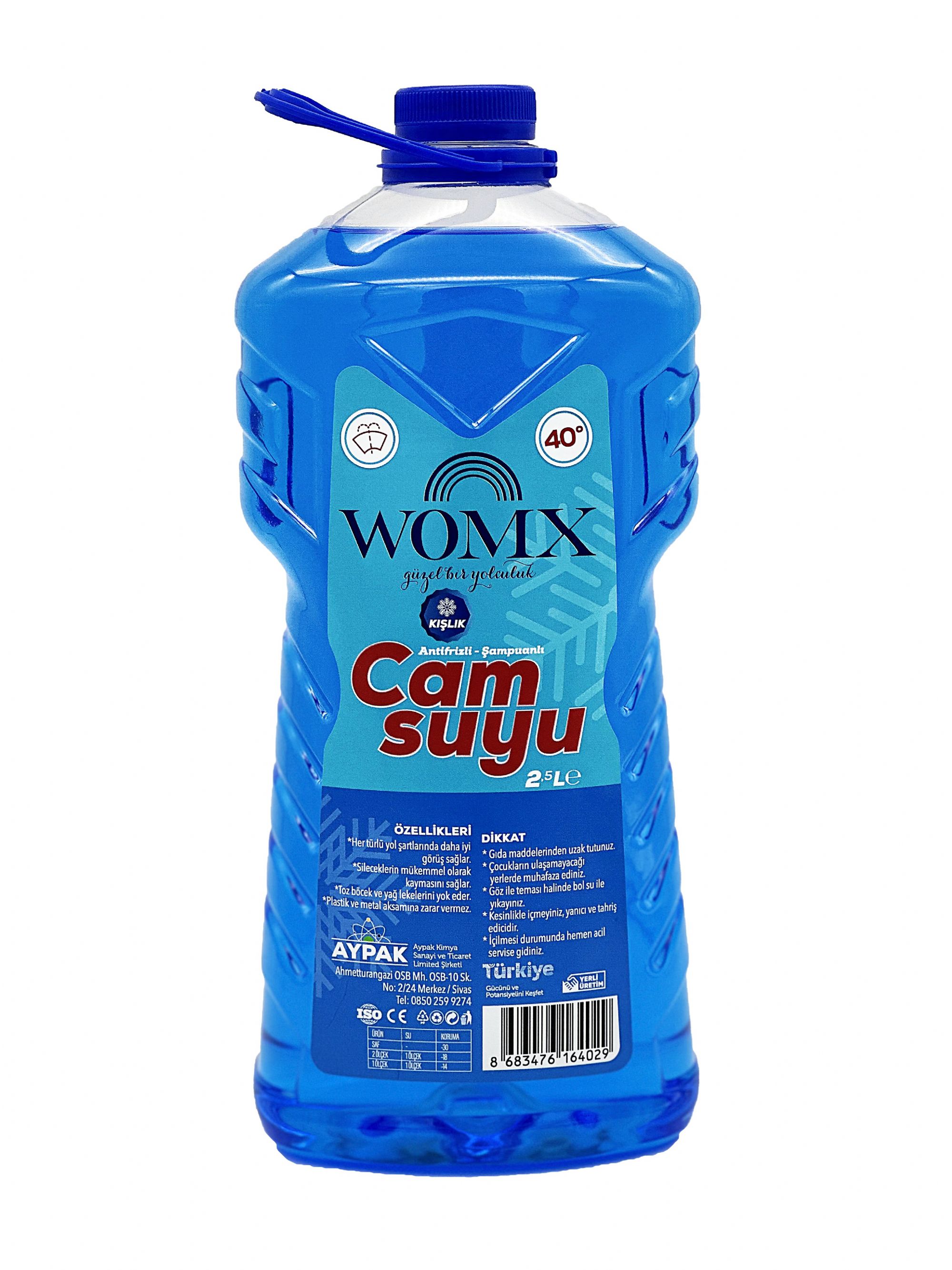 WOMX - 40 Derece Kışlık Cam Suyu 2,5 lt